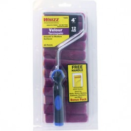 Whizz 25003 4" Purple Velour 3/16" Nap Mini Roller 12-Pk - George Kirby ...